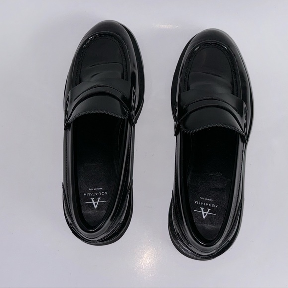 Aquatalia | Shoes | 495 Aquatalia Womens Black Platform Penny Loafer ...